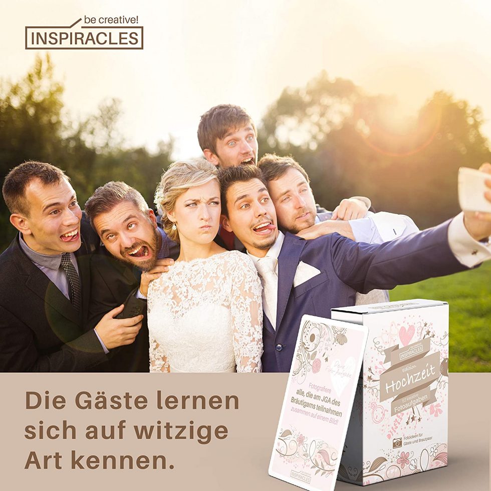 Partyspiele mit den Inspiracles Karten - JGA, Hochzeit und Partyselfies